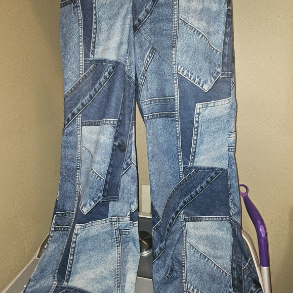 Pants | Mens Blue Patchwork Jeans | Poshmark